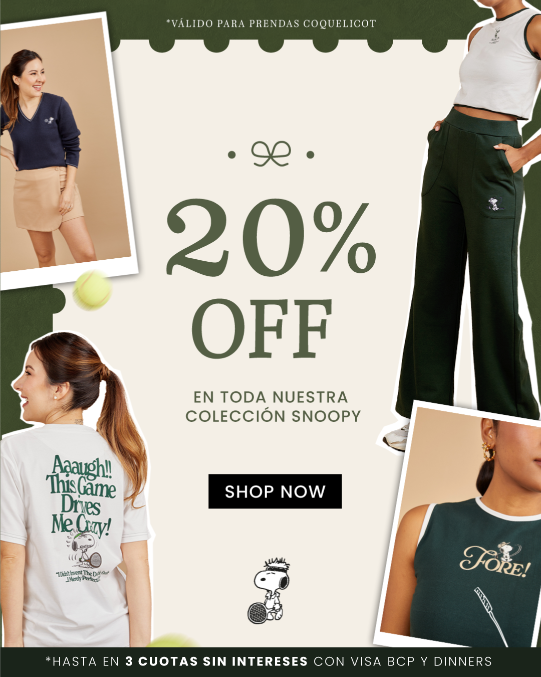 Snoopy Posh Sports – Le Coquelicot Shop